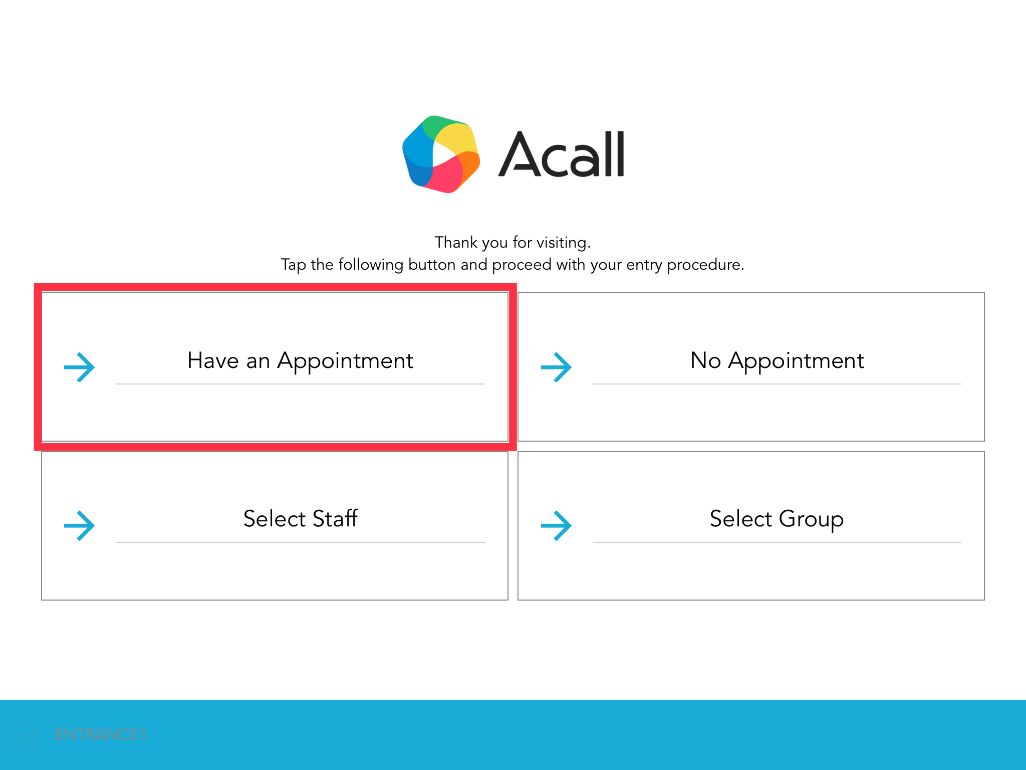 General User Guide (Reception Check-in) – Acall Helpcenter