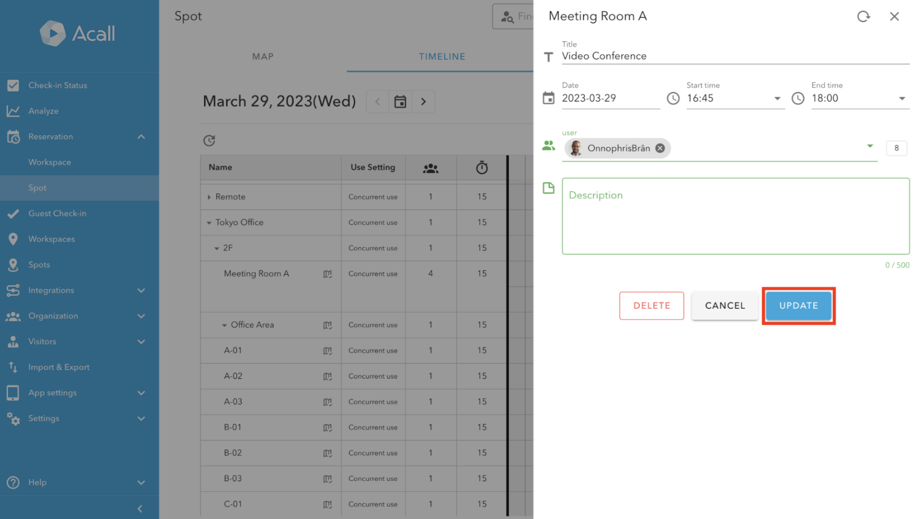 Reserve Your Spot on Timeline on Acall Portal – Acall Helpcenter