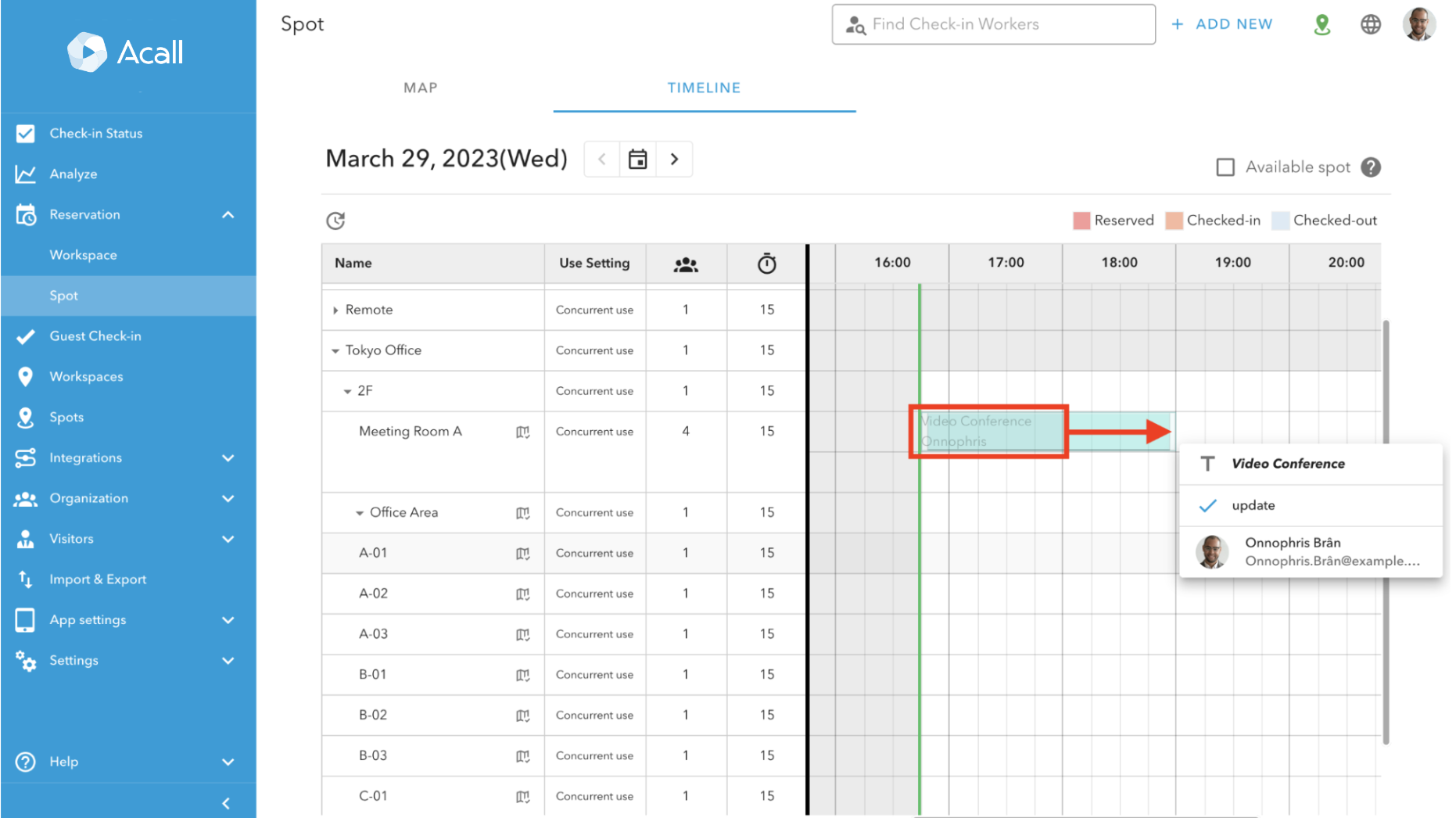 Reserve Your Spot on Timeline on Acall Portal – Acall Helpcenter
