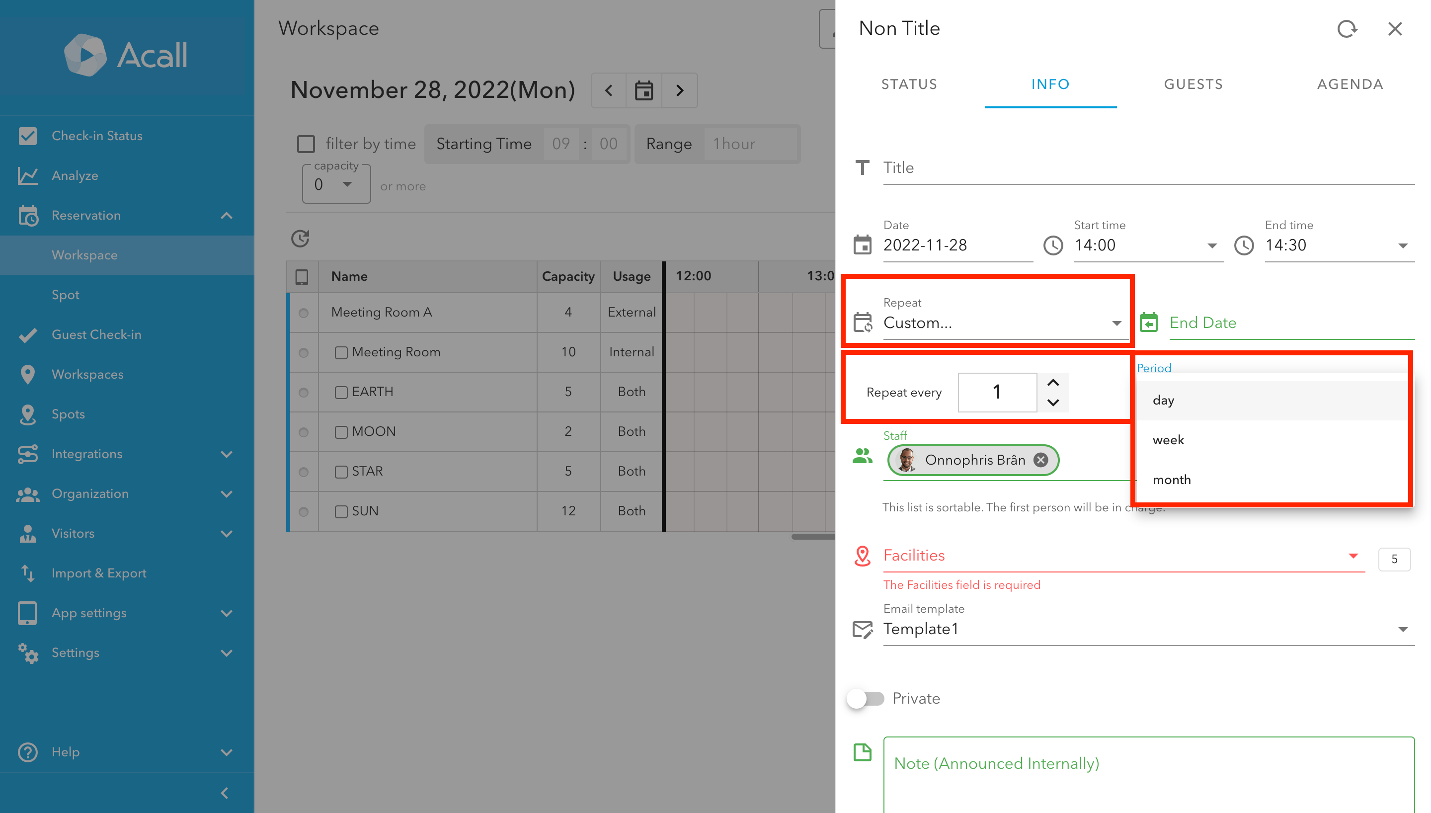 Create Repeat Schedule on Acall Portal – Acall Helpcenter